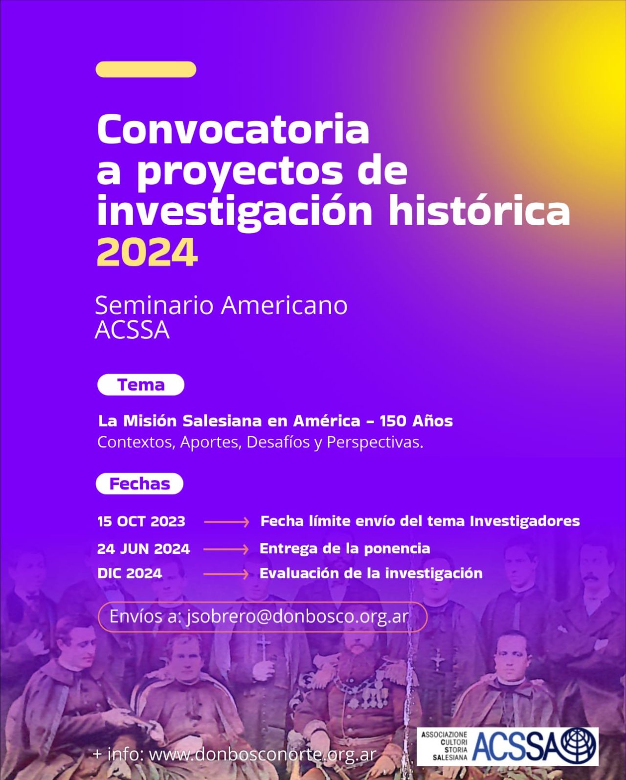 Convocatoria a proyectos de investigación histórica salesiana - Don ...